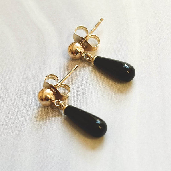 New Black Onyx Drop Earrings - Jordans Jewellers