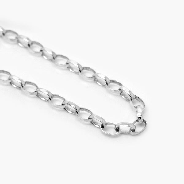 Silver Belcher Chain - 22" | Oval Link Chains - Jordans Jewellers