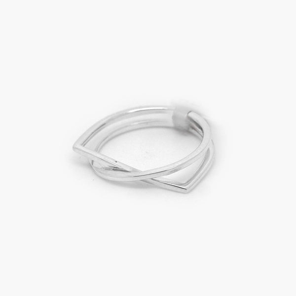 Silver Interlocking Ring | Geometric Jewellery | Silver Jewellery ...